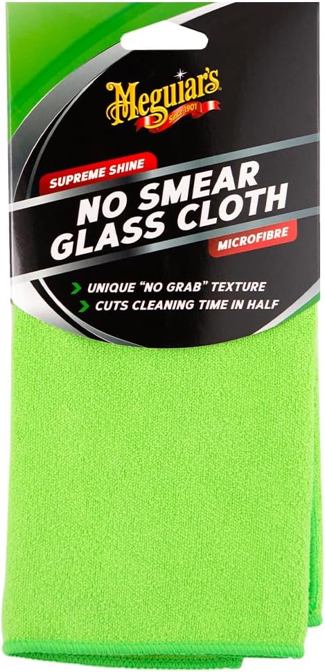 Meguiar’s Supreme Shine No Smear Glass Cloth - 40 x 40cm | MotorActive